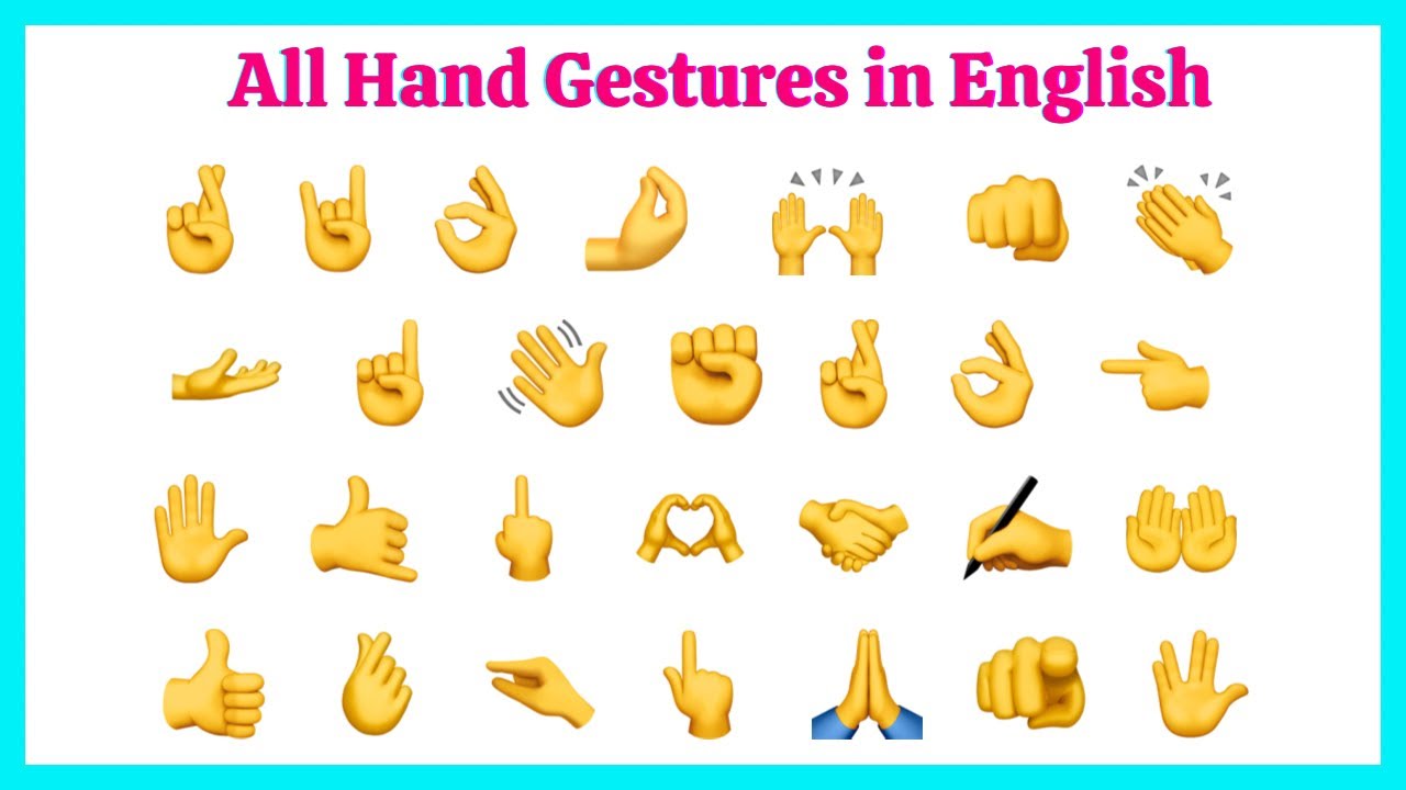 All Hand Gestures in English | Learn Sign Language - YouTube