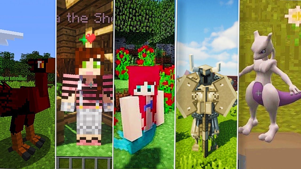 TOP 15 MODS para MINECRAFT PE 1.14 y 1.16 - 15 ADDONS para MINECRAFT PE ...