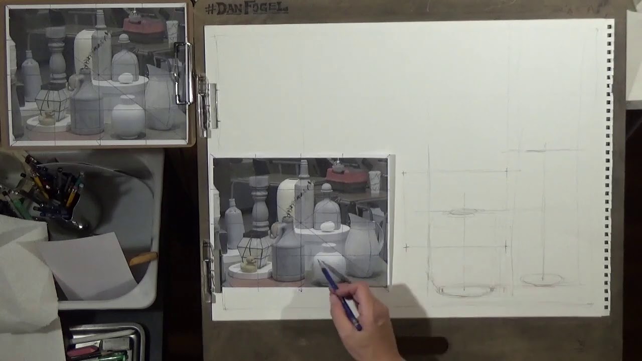 Drawing I: Sighting and Proportion Still-life Drawing Part 1 - YouTube