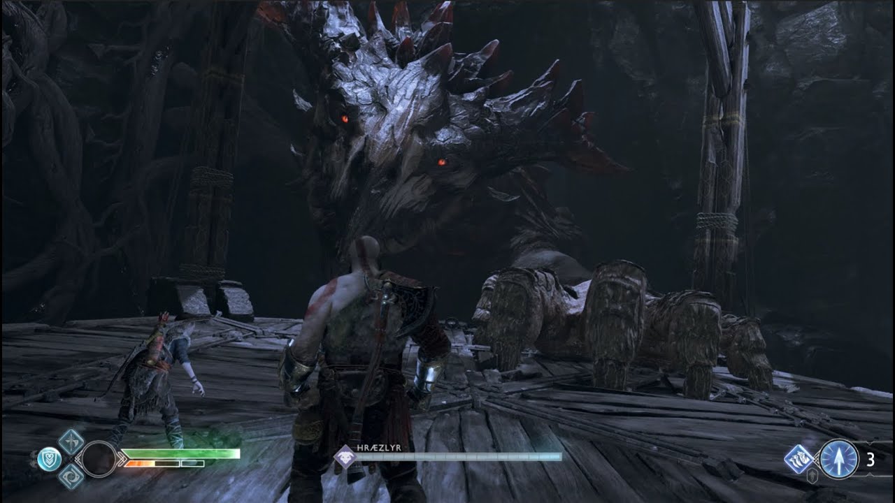 God of War - Dragon Boss Fight (Hræzlyr ) - YouTube
