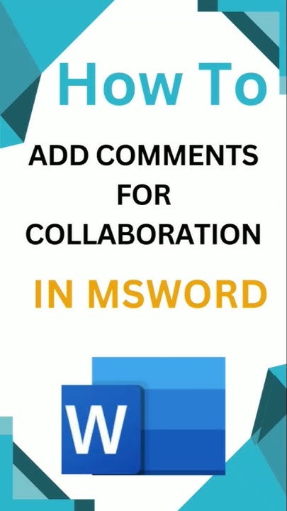 How To Add Comments In Ms Word - YouTube
