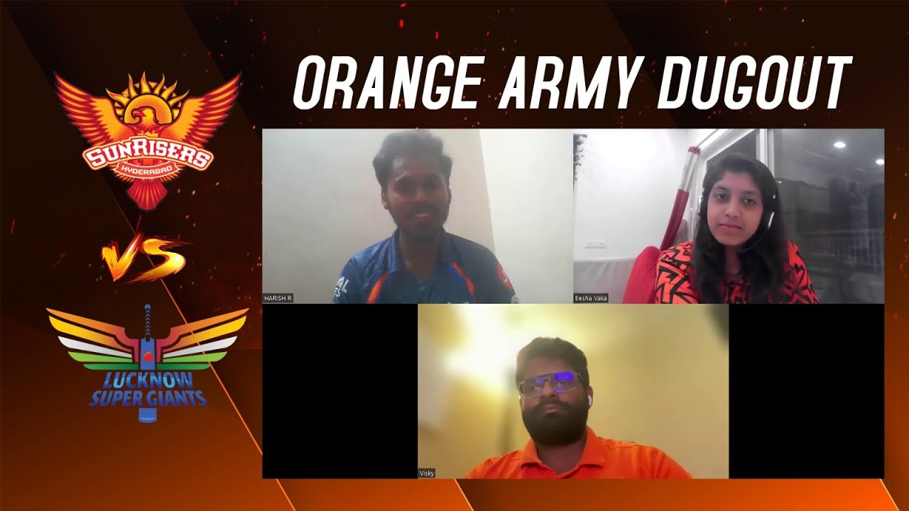 Orange Army Dugout | Match 12: SRH vs LSG | Orange Army Official ...