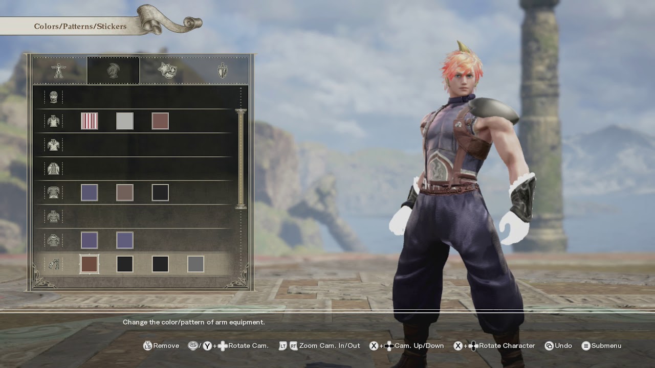 Soulcalibur VI Cloud Strife CaS tutorial - YouTube