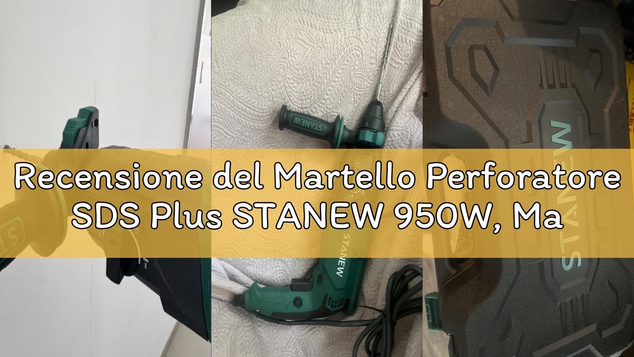 Recensione del Martello Perforatore SDS Plus STANEW 950W, Martillo ...