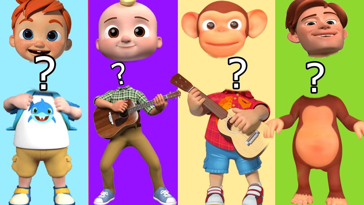 COCOMELON || Select The Right Head With Cocomelon Chracters || Kid's ...
