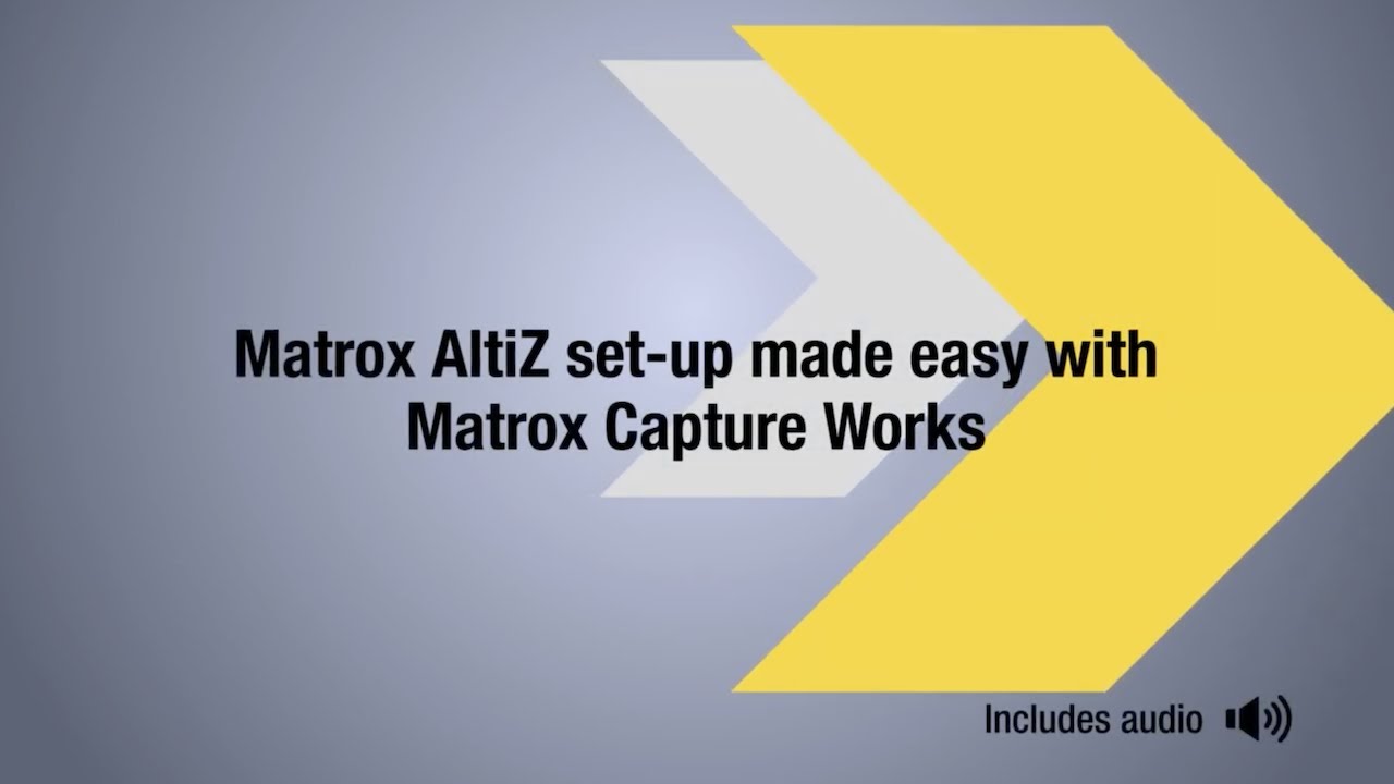 Matrox AltiZ set-up made easy with Matrox Capture Works - YouTube