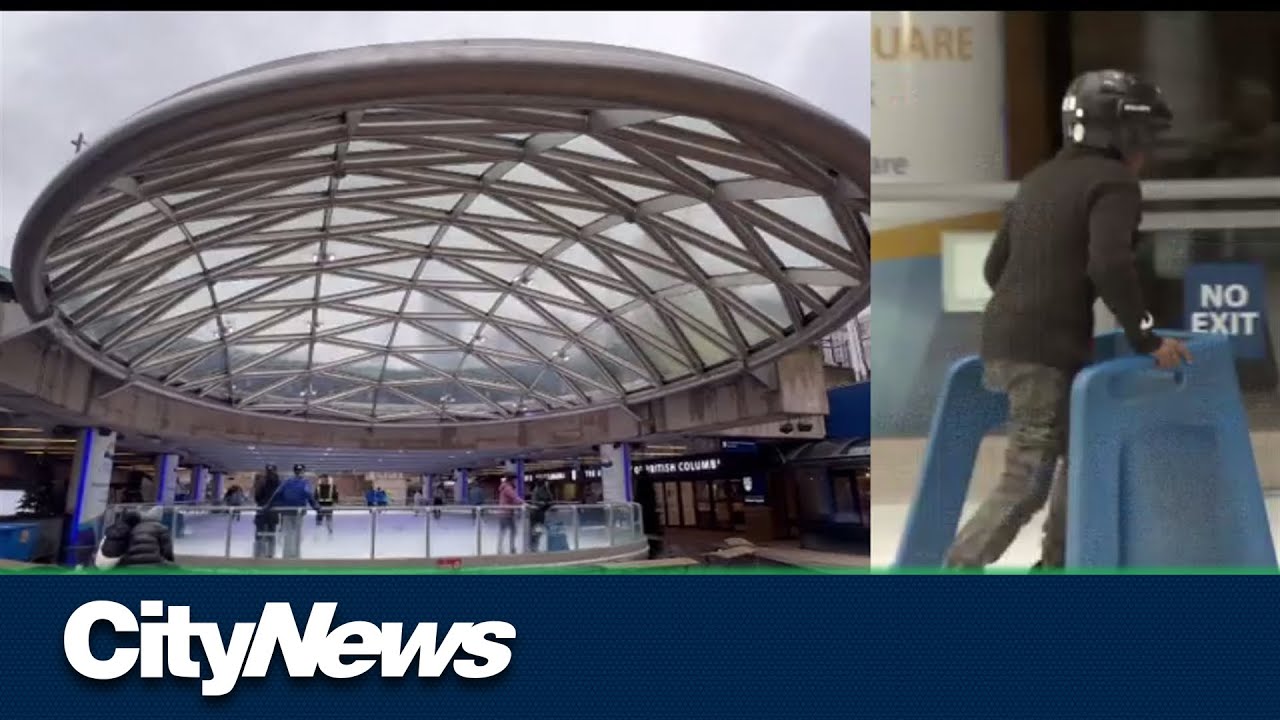 Robson Square ice rink opens for the winter season - YouTube