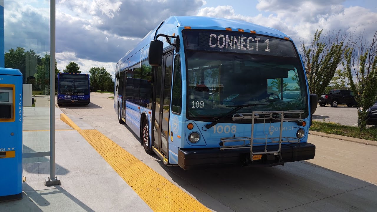Ride On MCTS 2022 Nova Bus LFSe+ 1008 On Connect 1 to Wisconsin Ave/Van ...