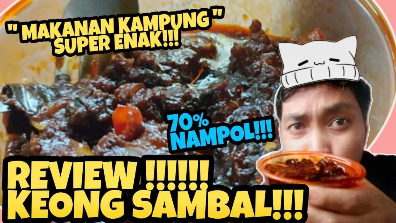 REVIEW MAKANAN KAMPUNG !!! KEONG SAMBAL PEDASSS !!! NAMPOL BANGET DAH ...