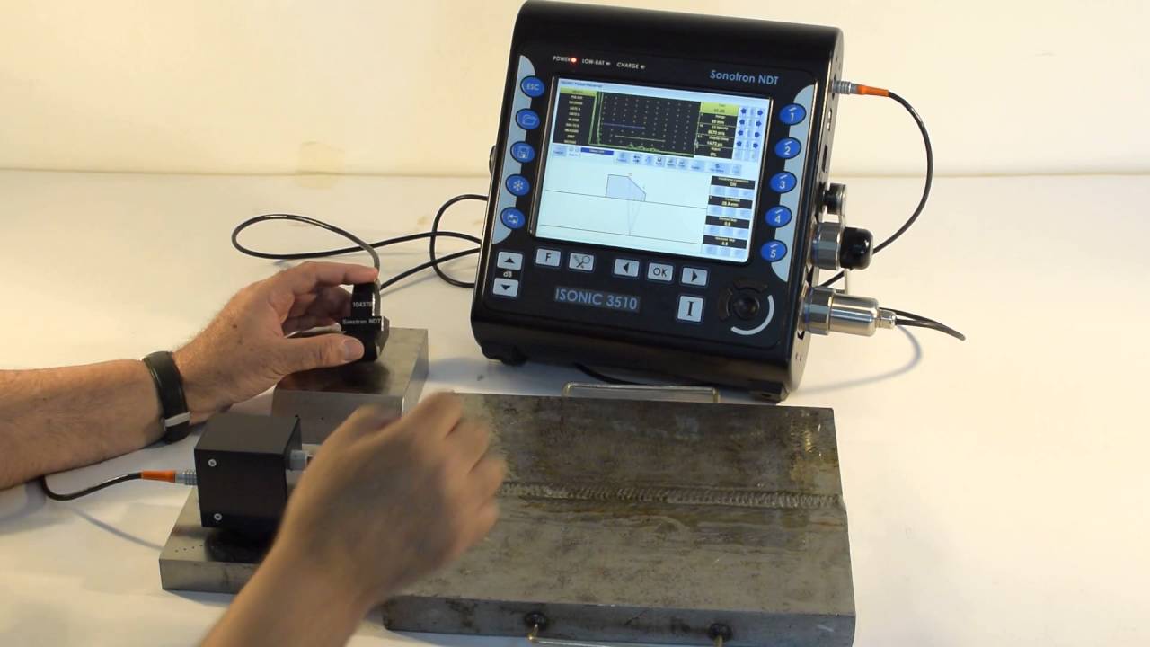 ISONIC 3510: PAUT - Inspection of the planar butt weld - YouTube