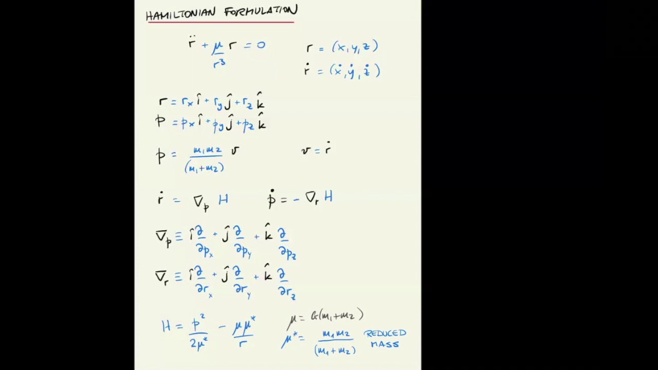 ASTR 506 - Class 5 - Video 1 - Hamiltonian Formulation - YouTube