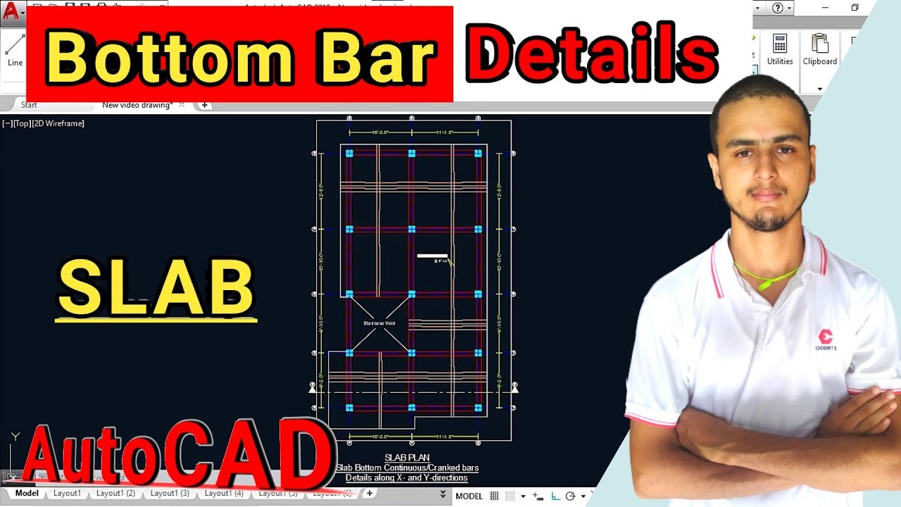 How to Draw Slab Reinforcement Details in AutoCAD? | Slab Bottom ...