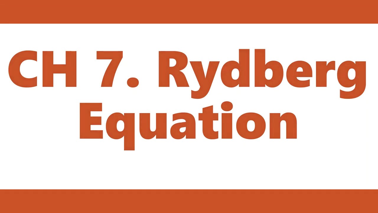 Rydberg equation general chemistry practice - YouTube