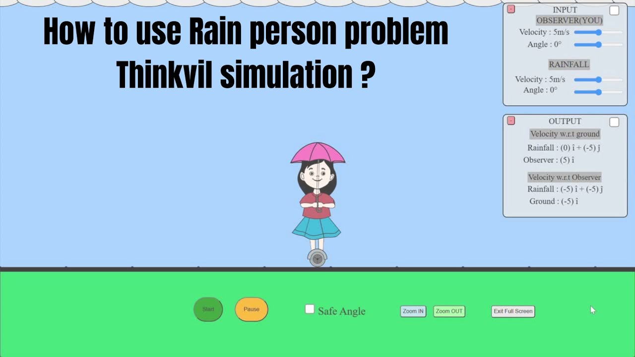 How to Use Rain Person Problem Thinkvil Simulation || Rain Person ...