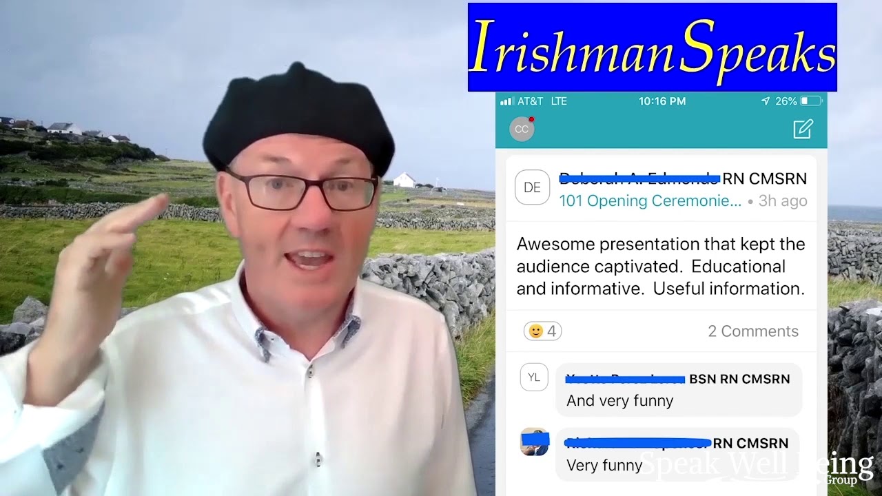 Conor Cunneen, IrishmanSpeaks Motivational Humorous Inspirational ...