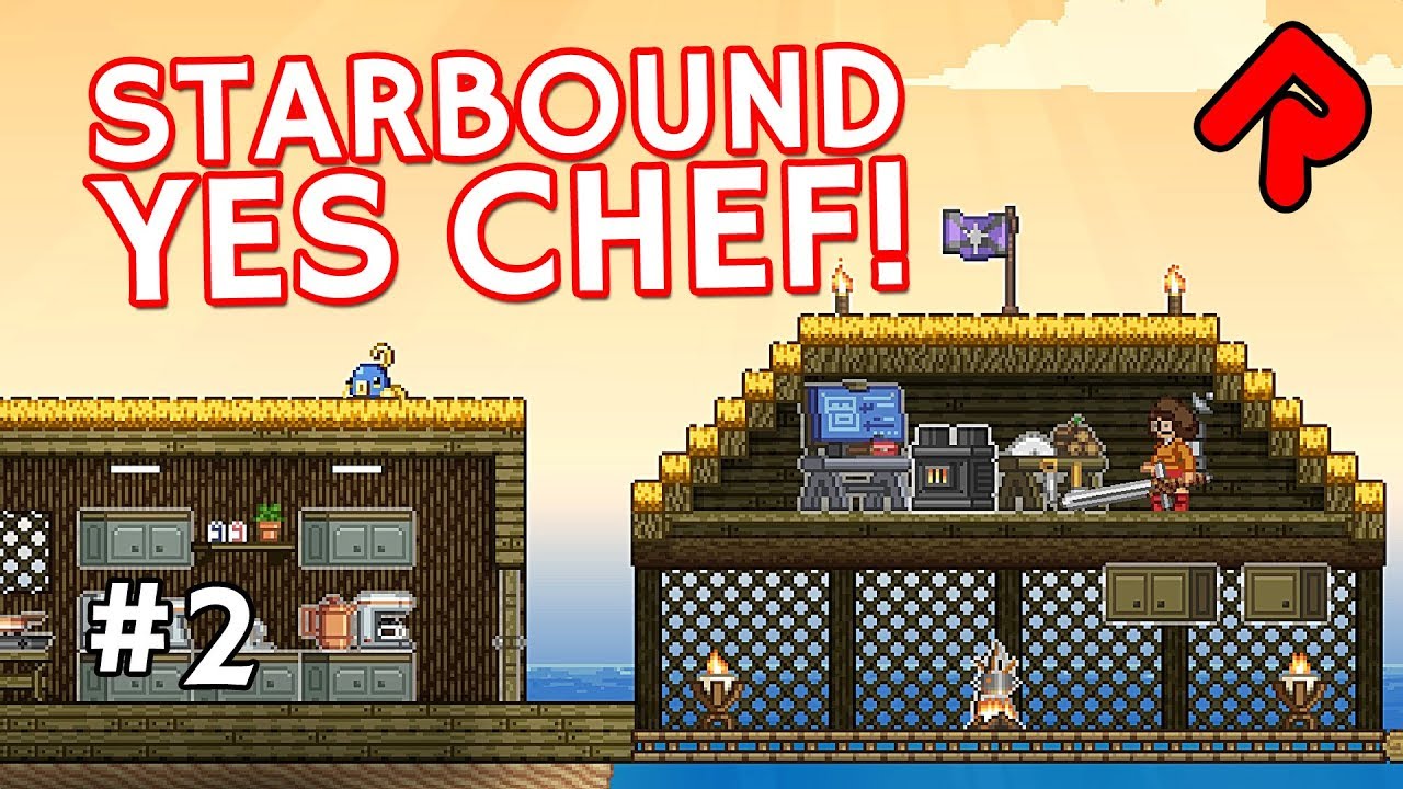 Building an Ocean Tiki Bar! | Let's play Starbound Yes Chef! ep 2 (Yes ...