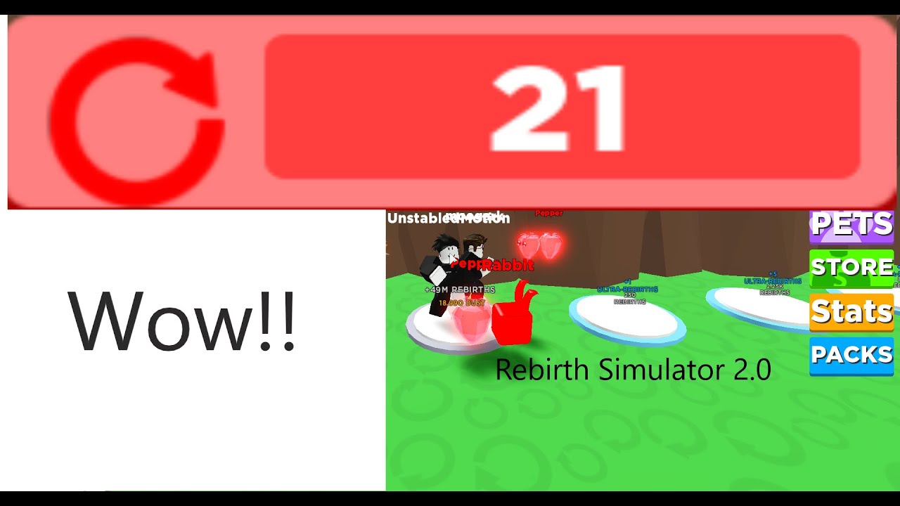 Getting 20 MEGA REBIRTHS in Rebirth Simulator 2!! (Roblox) - YouTube