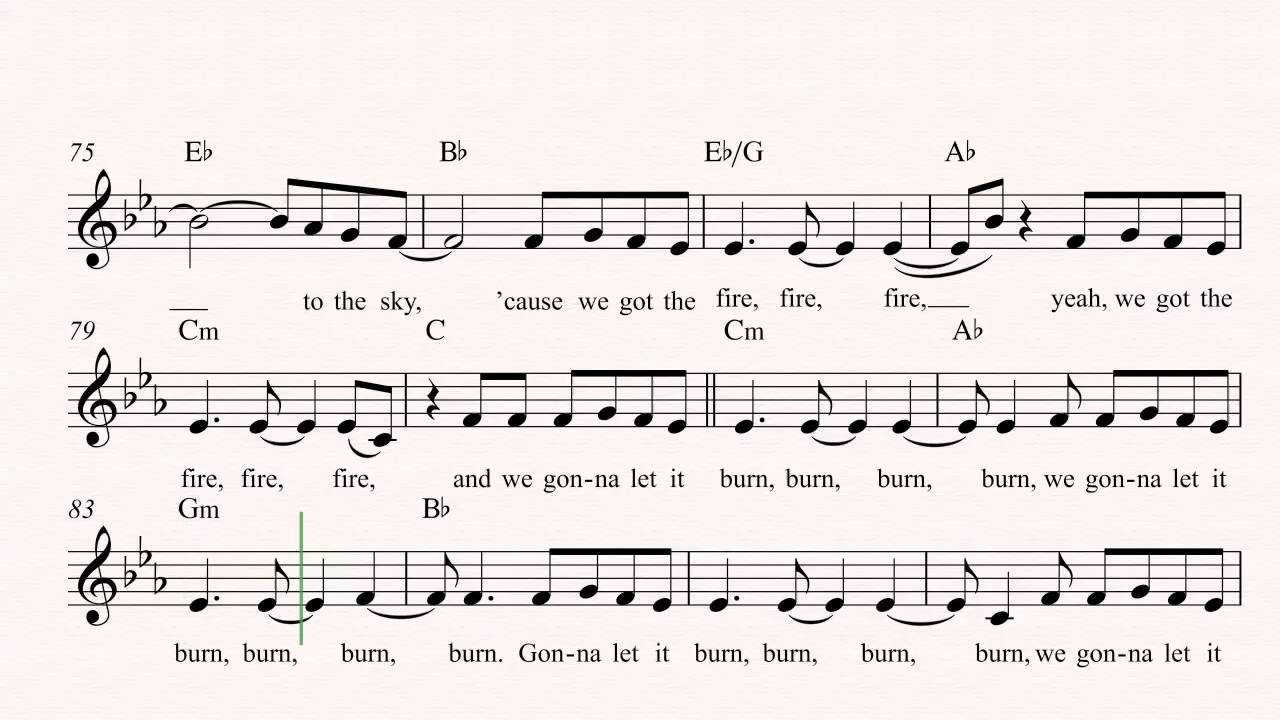 Trumpet - Burn - Ellie Goulding - Sheet Music, Chords, & Vocals - YouTube