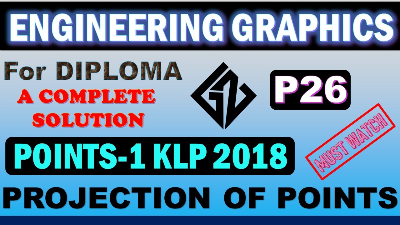 P26- projection of points -1- Engineering Graphics for Diploma Poly ...