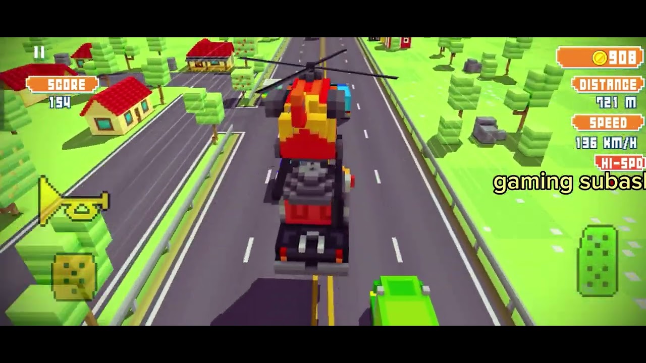 blocky highway game play with two way 🥲😭 game play #game #gaming # ...