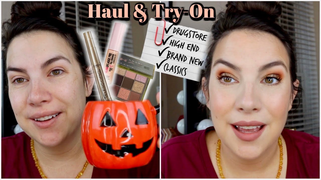 SUPER RANDOM MAKEUP HAUL (full face try-on!) - YouTube