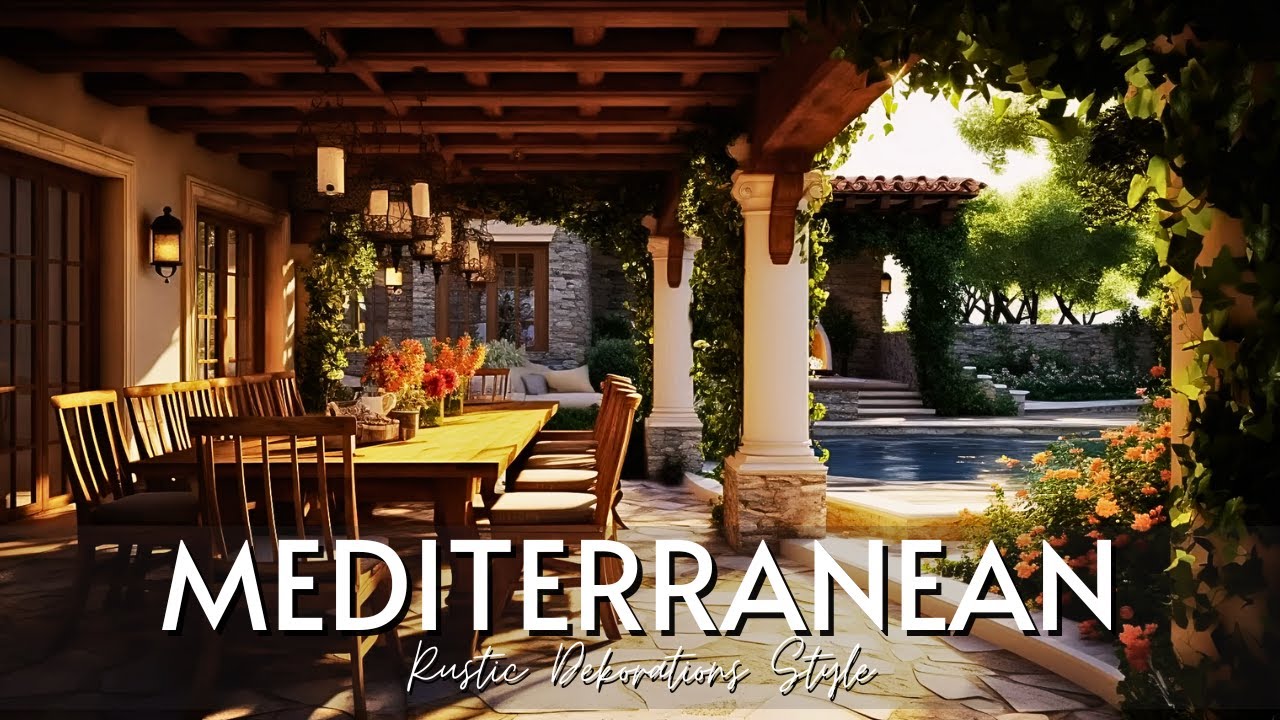 Rustic Mediterranean Interior and Exterior Design - YouTube
