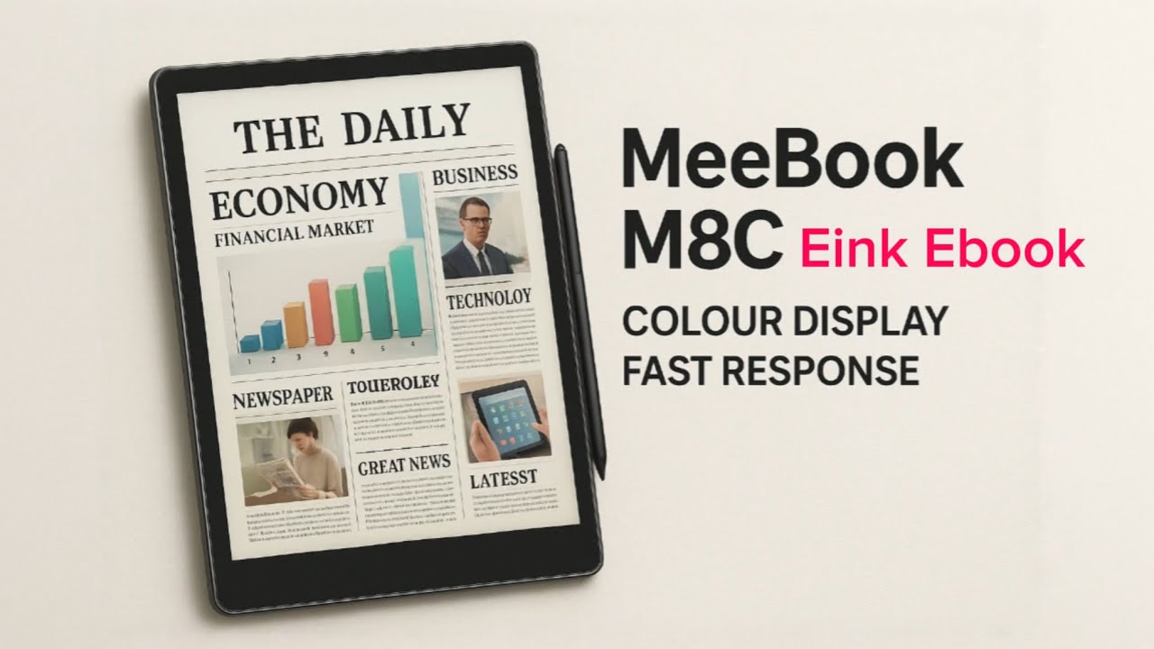 Meebook M8C color Eink Ebook in preview. - YouTube