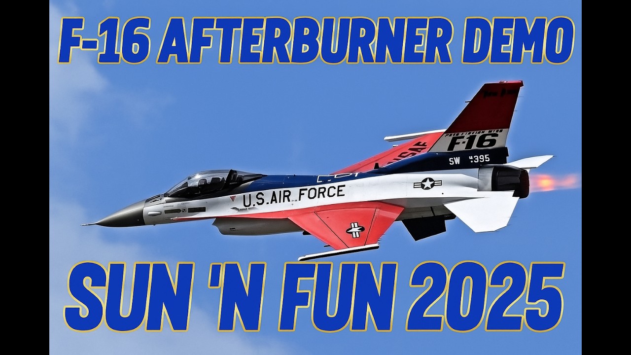 F-16 Fighting Falcon Afterburner Demo | Sun ’n Fun 2025 Lakeland ...
