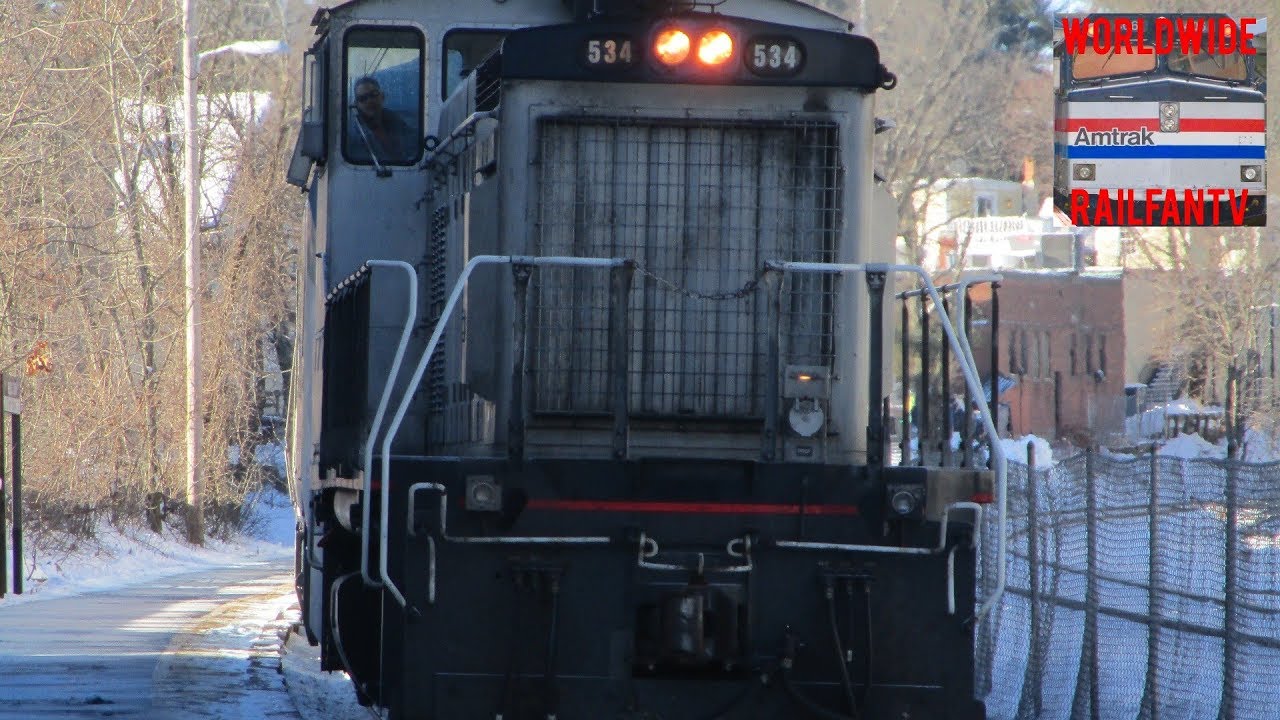 SUPER RARE! 14 Hour Late Amtrak 448 Pulled By MP15 Switcher #534 ...