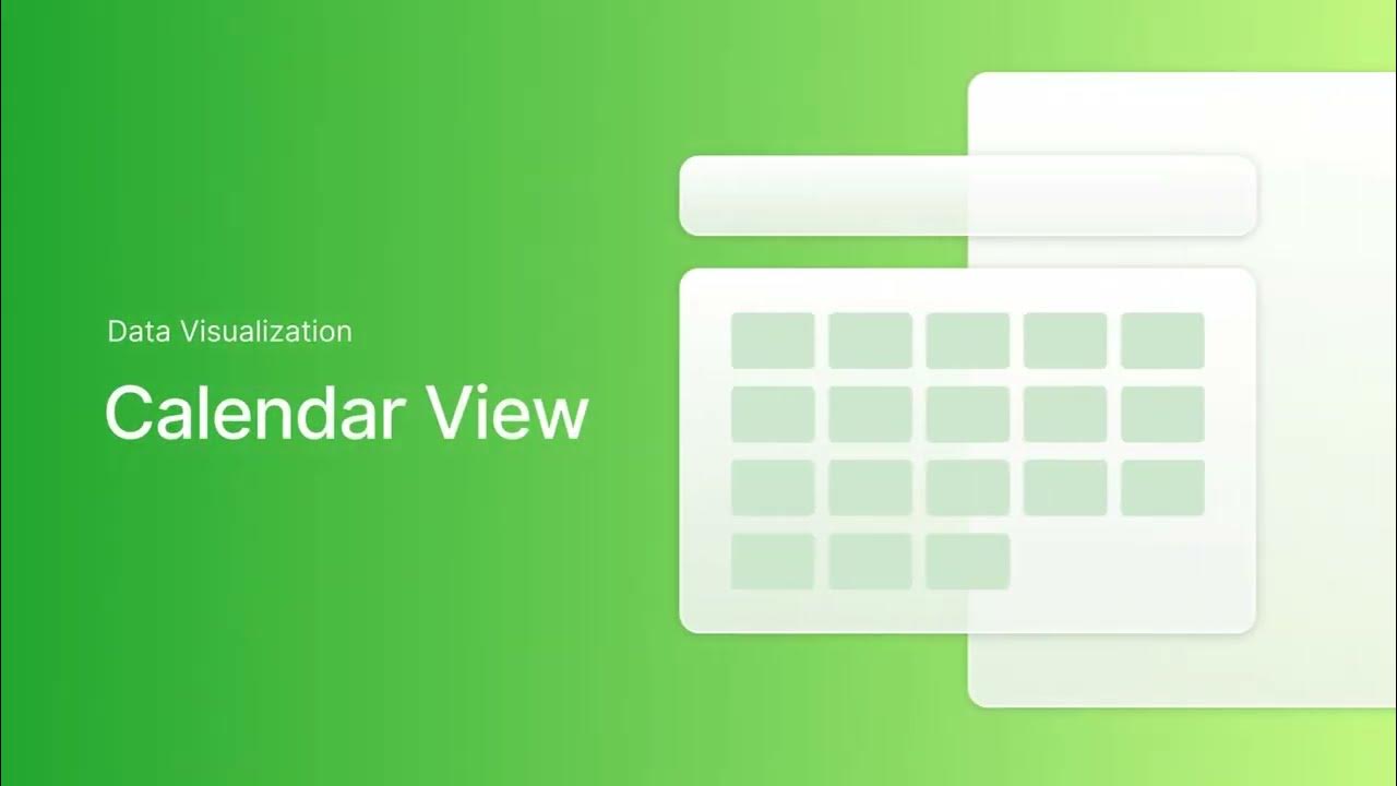 Mastering Data Visualization: Unleash the Power of Calendar View in Kohezion - YouTube