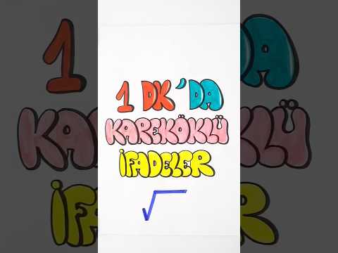 1 DAKİKADA KAREKÖKLÜ İFADELER  #shorts