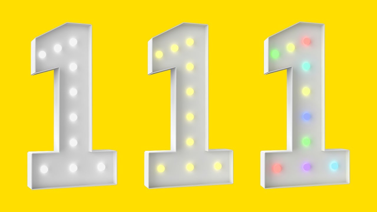 3ft Marquee Light Up Number 1 (Warm Light) Style DIY Tutorial - YouTube