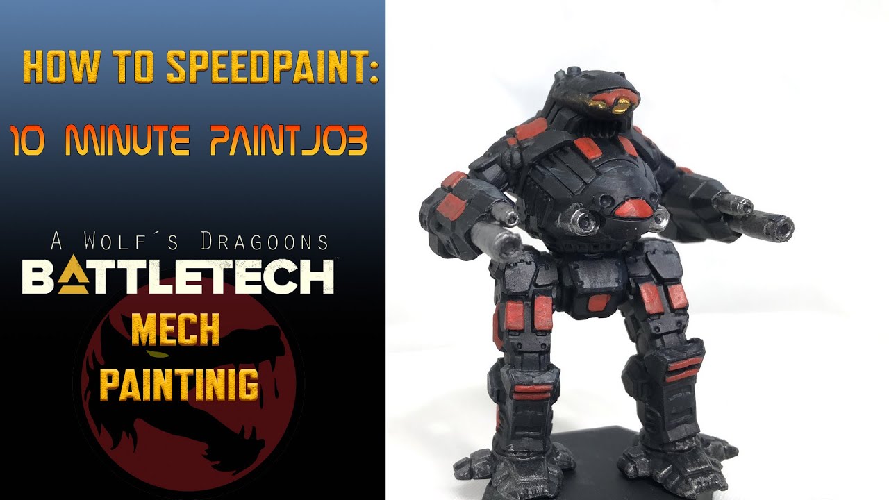 10 minute speed paint. // Battletech miniature painting - YouTube
