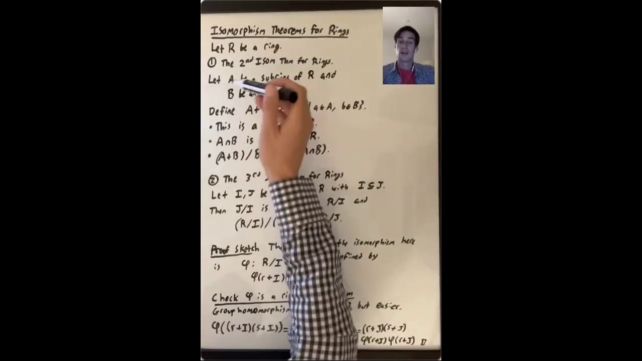 The 2nd, 3rd, and 4th Isomorphism Theorems for Rings (Algebra 1 ...