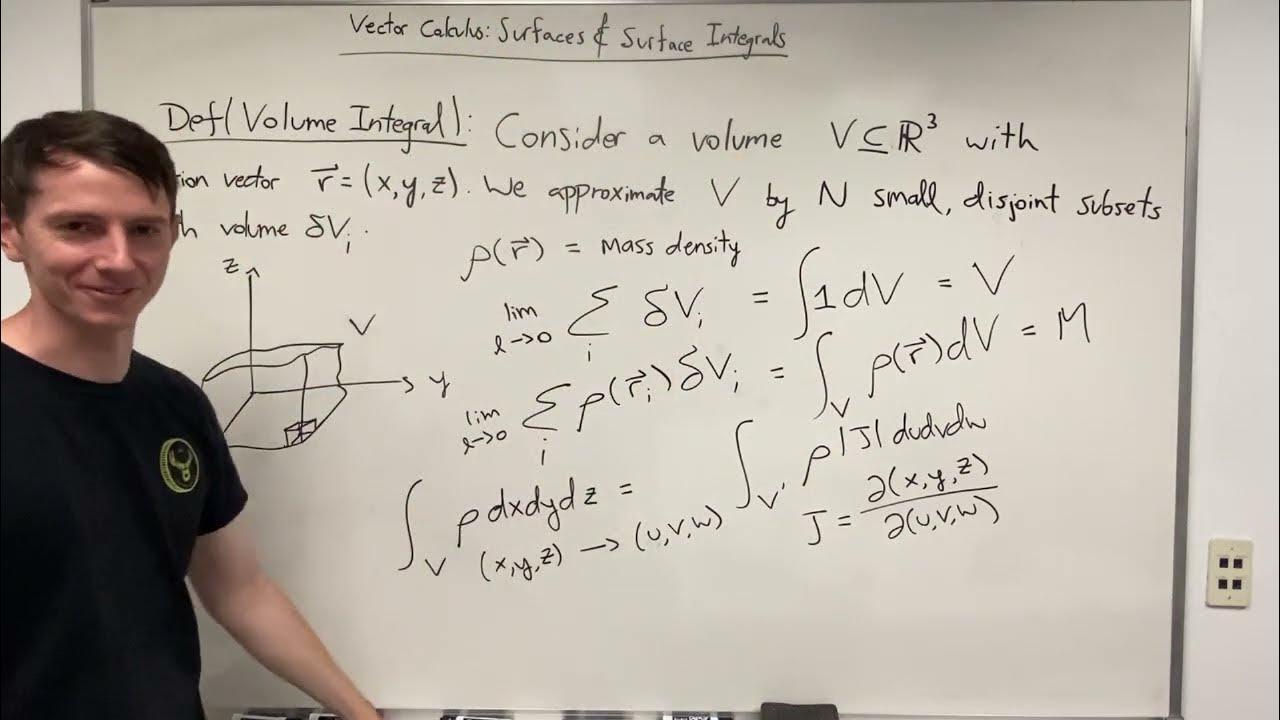 Vector Calculus: Lecture 8/29 - Generalizations of Surface Integrals - YouTube