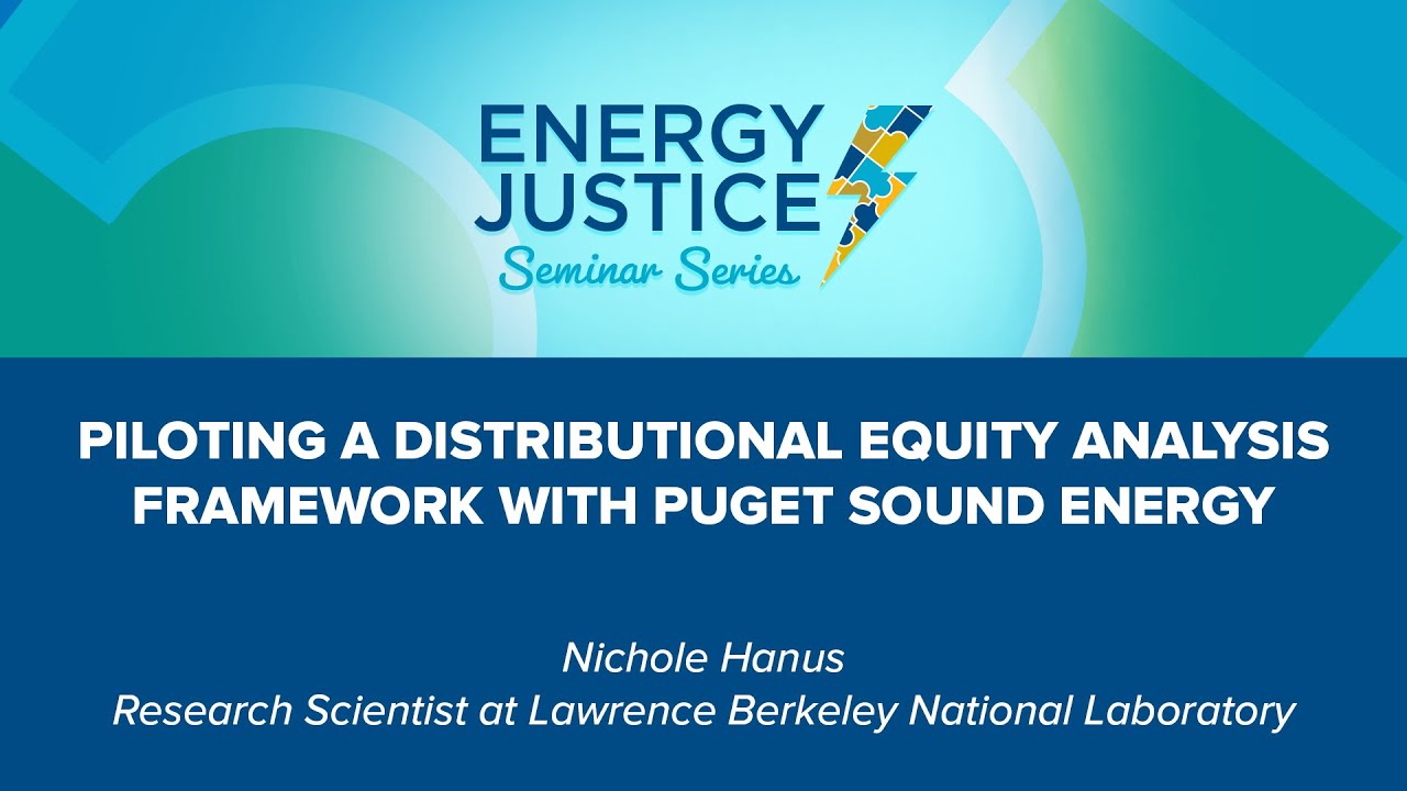 Piloting a Distributional Equity Analysis Framework with Puget Sound ...