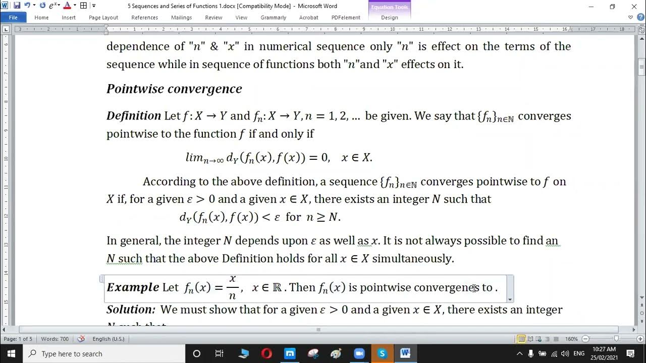 Lecture 16: a: (Mathematical Analysis) Ch. 5:.Sequence of Functions Pointwise and Uniform ...