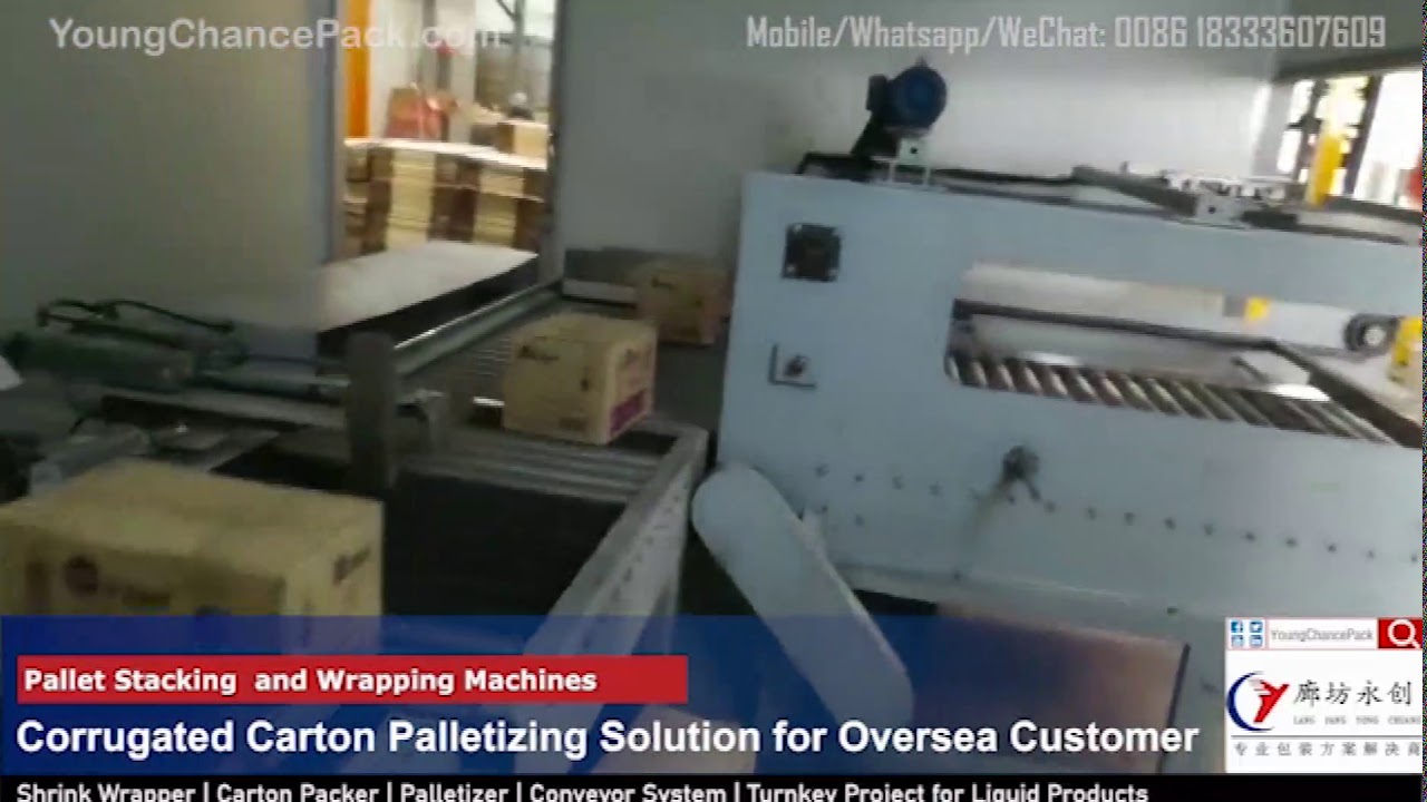 Corrugated Carton Palletizing Solution for Oversea Customer Pallet ...