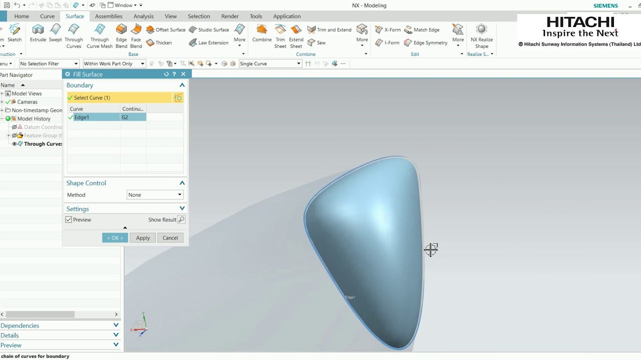 Mechanical Freeform Modeling EP 33 Fill Surface - YouTube