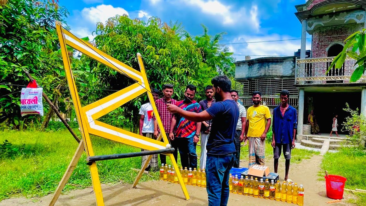 কঠিন চ্যালেঞ্জের খেলা। দুই হাত দিয়ে কন্ট্রোল করে বল আঁকাবাঁকা রাস্তা ...