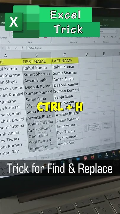 Shorts Magical Trick For Find And Replace Excel Exceltips Exceltricks Youtube