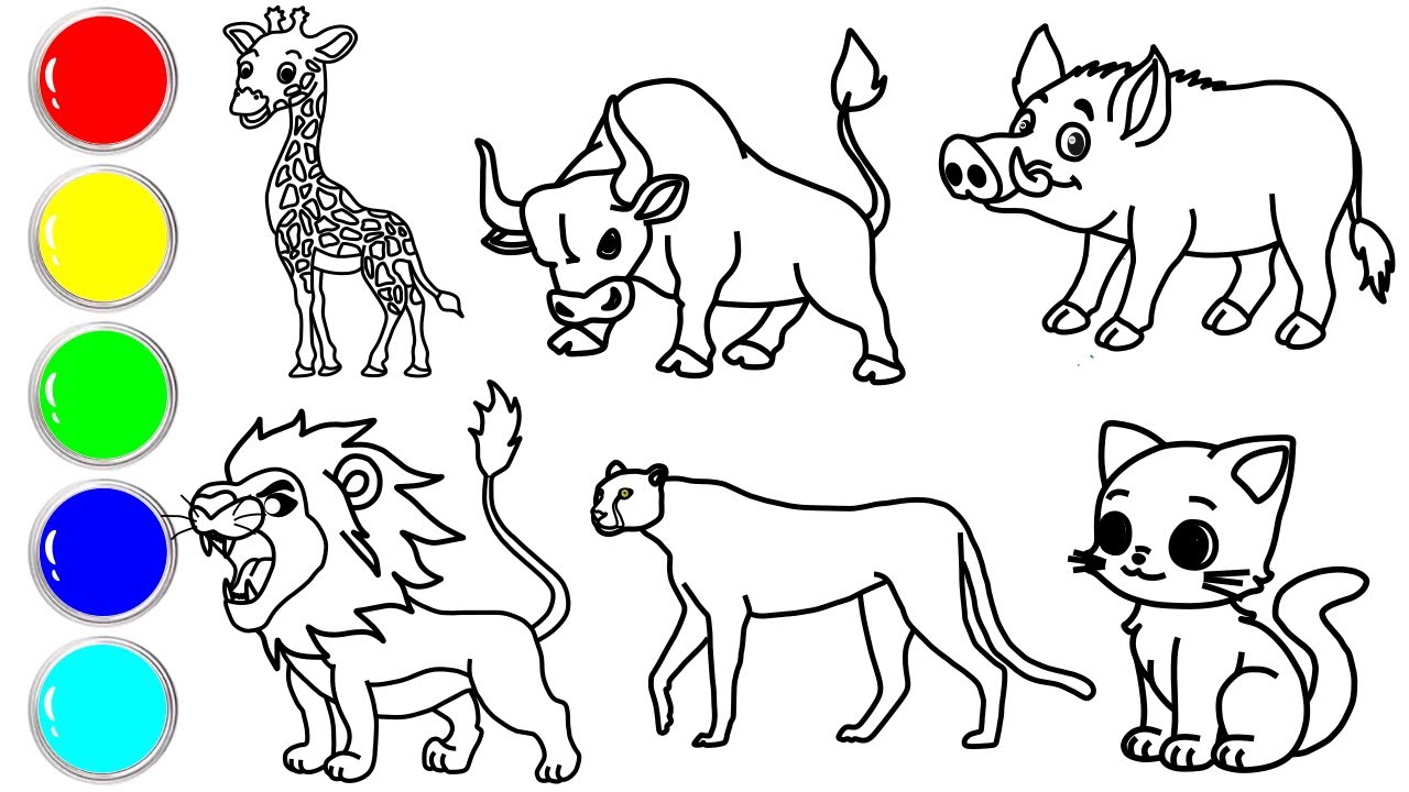 Draw Amazing Animals in Minutes!Giraffe, lion, Cow, Cheetah, Pig, Cat ...