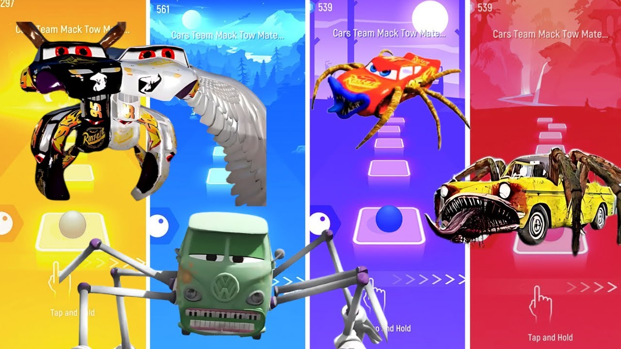 The giant pixar devil angels cars vs Fillmore head vs Lightning mcqueen ...