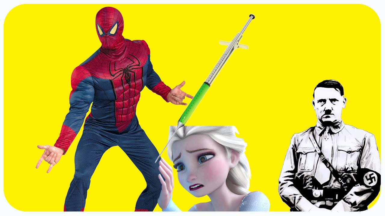 Spiderman VS Hitler! w/Elsa, Anna, Hitler, & Spiderman :) - YouTube