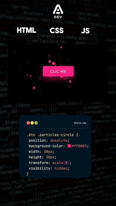 Botón con partículas Html, Css y JavaScript #programacion #developer #code #coding #html #css ...