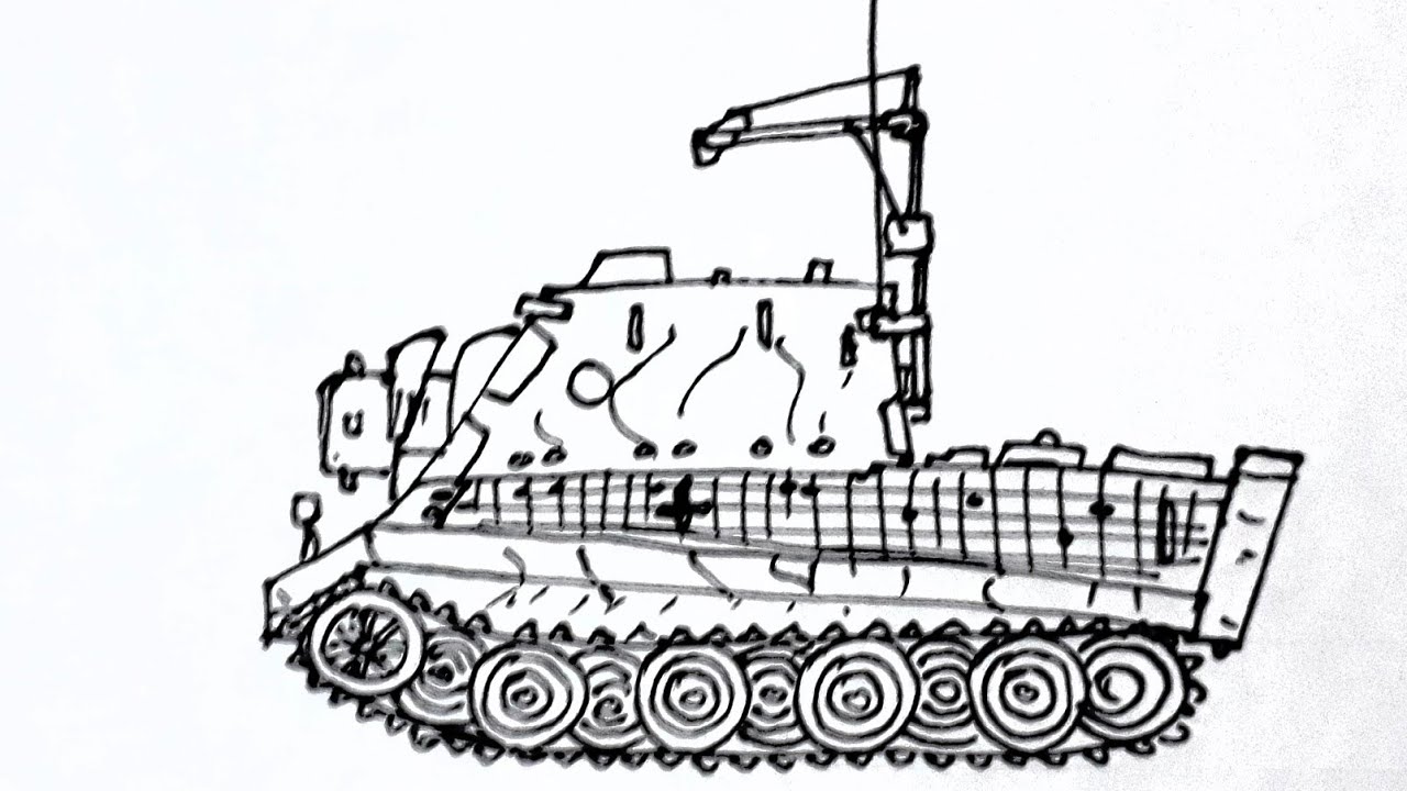 Drawing a tank,, Sturmtiger tank destroyer,,วาดรถถังพิฆาต,, - YouTube