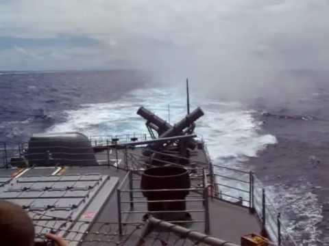 Mk 45 Mod 2 5 in/ 54 cal Weapons Display USS Antietam (CG-54) - YouTube