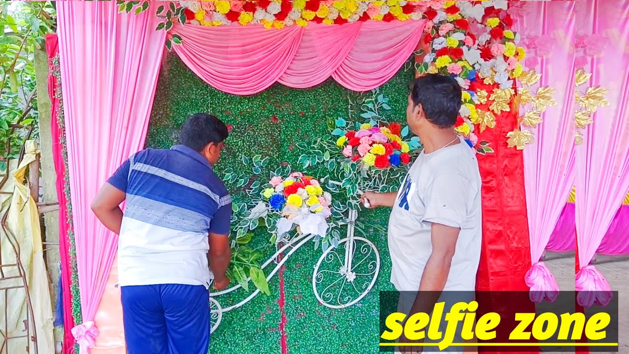 Wedding Selfie Zone Decoration || How to Make Selfie Point For Wedding ...