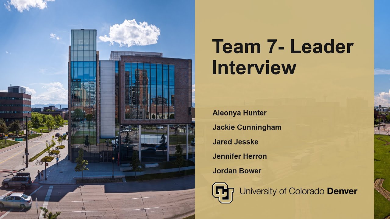 Group 7 Team Leader Interview Presentation BUSN 6520 001 Fall 2023 ...