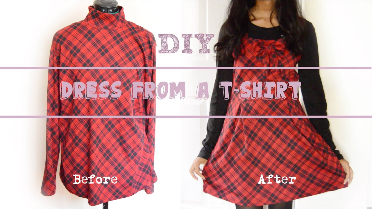 DIY Transformation: Dress from a T-shirt - YouTube